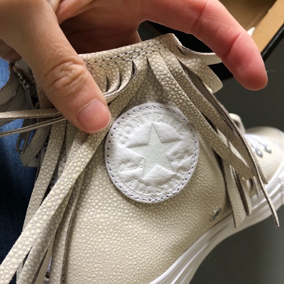 Converse | Shoes | Converse Fringe Metallic Sneakers | Poshmark